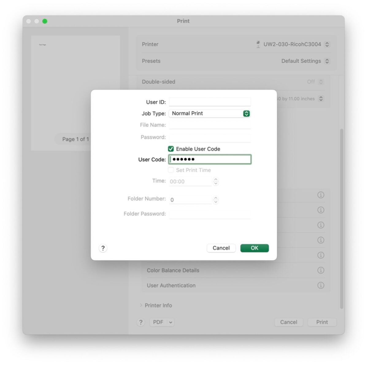 Faculty/Staff: Add a Ricoh print code to your computer - Information ...