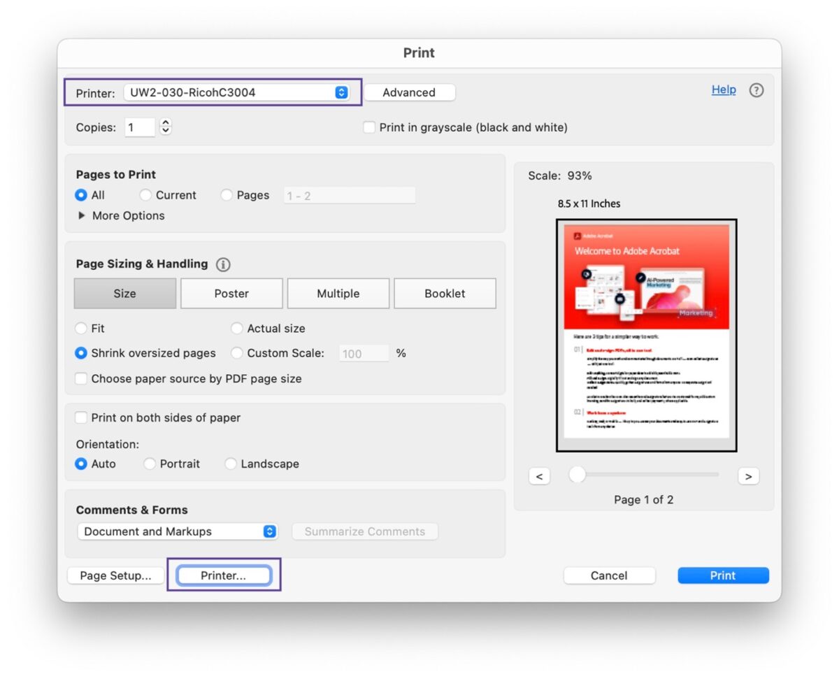 Faculty/Staff: Add a Ricoh print code to your computer - Information ...