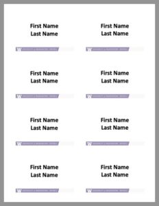 Name tag - The University of Washington Bothell